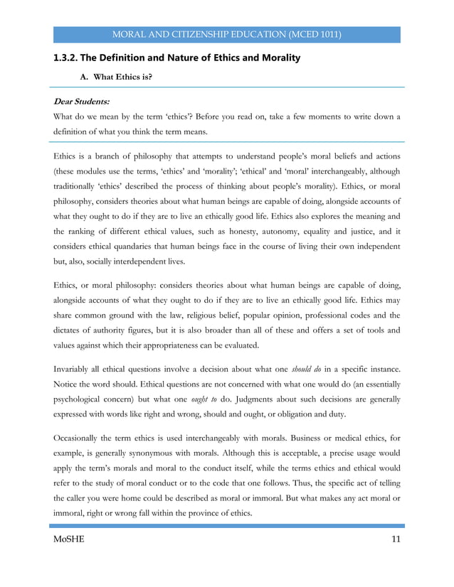 moral & civic education.pdf | Education