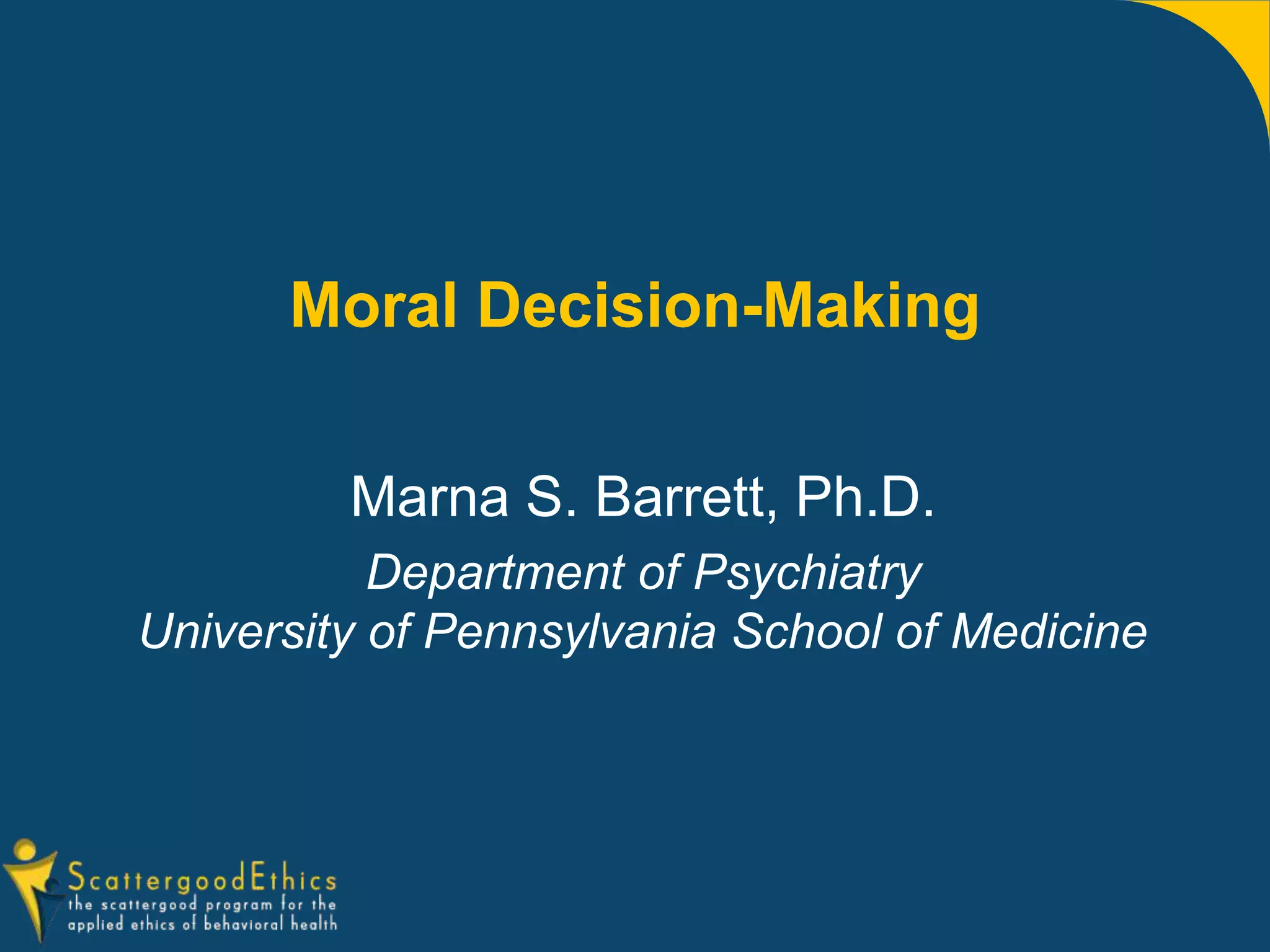Moral decision making | PPT