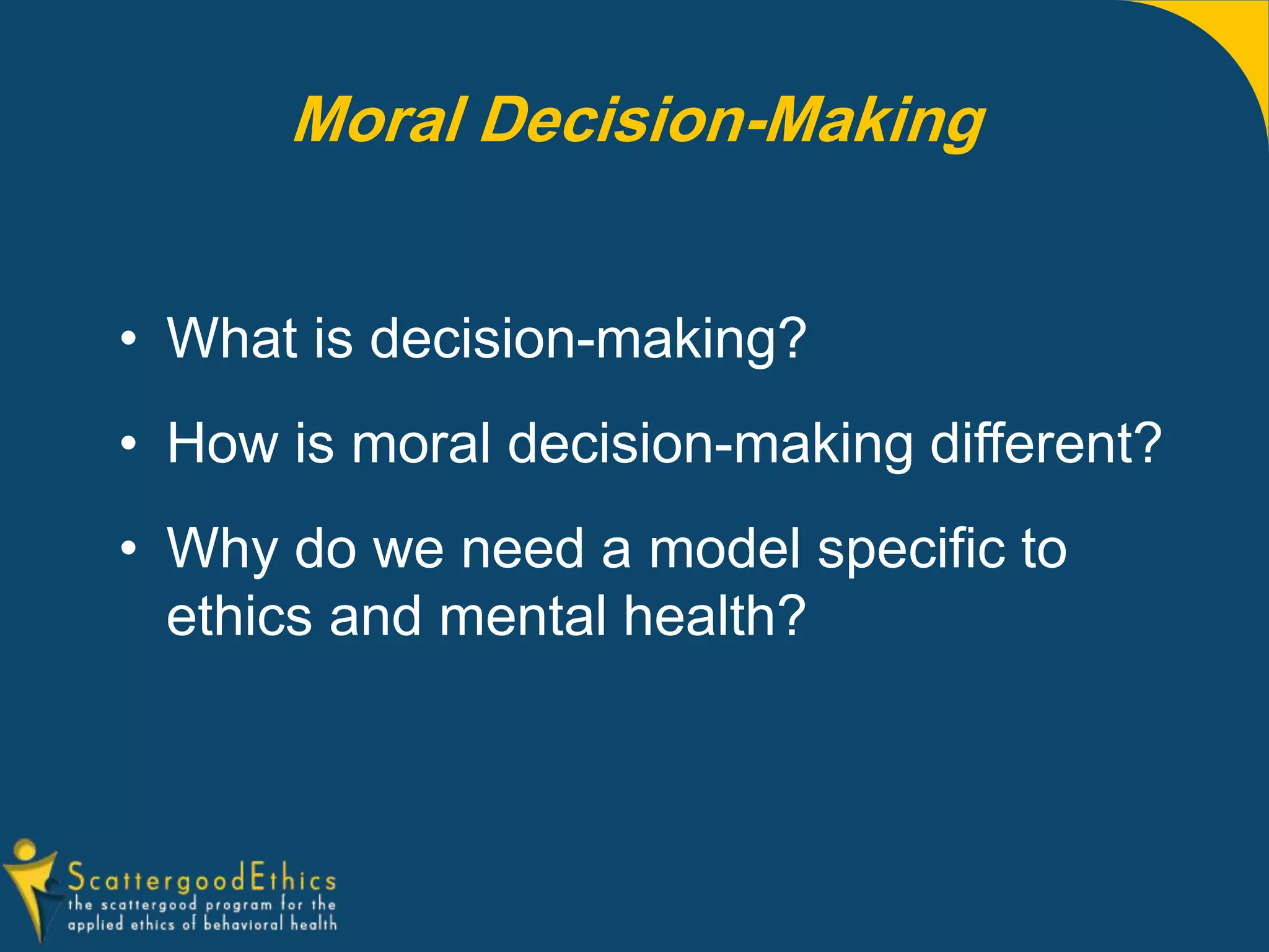 Moral decision making | PPT