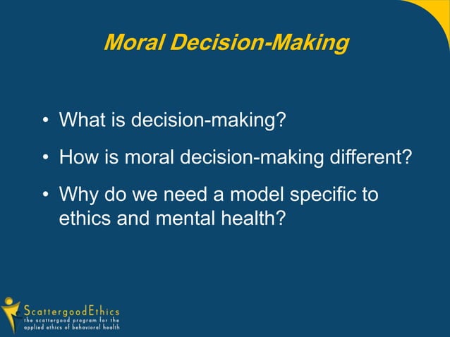 Moral decision making | PPT
