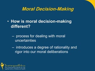 Moral decision making | PPT