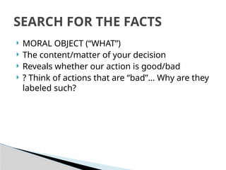 MORAL DECISION MAKING.pptx for morals of | PPTX