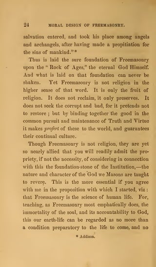 Moral Design of Freemasonry | PDF