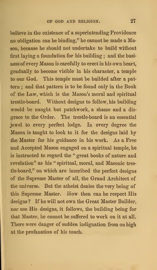 Moral Design of Freemasonry | PDF