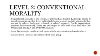 Moral development by Lawrence Kohlberg | PPTX