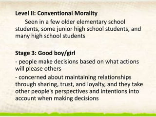 Moral development in Late Childhood | PPTX