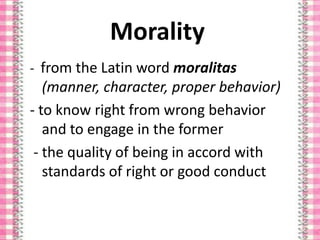 Moral development in Late Childhood | PPTX