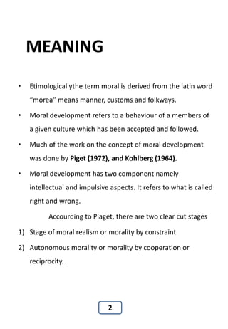 Moral development module | PPTX