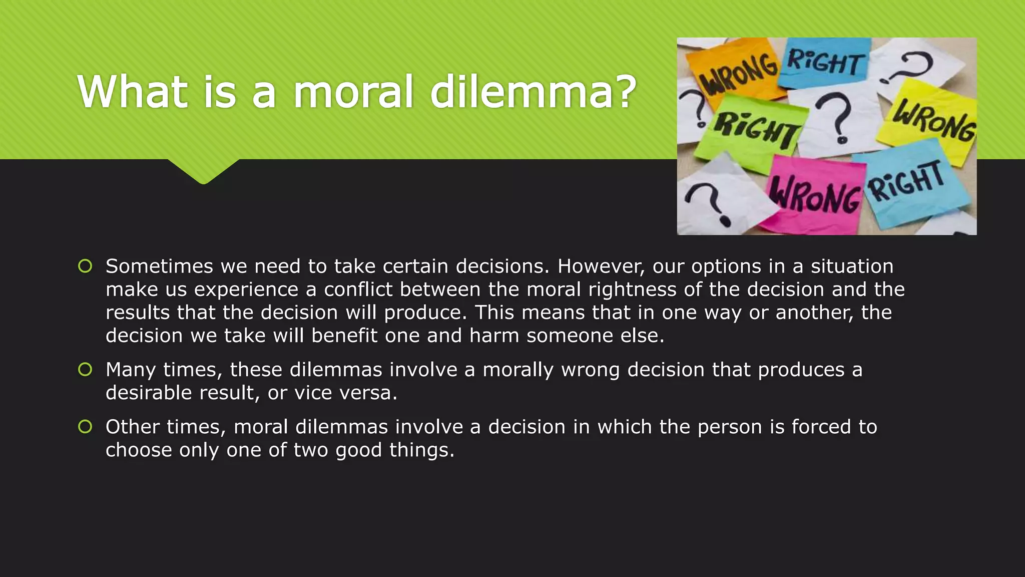 Moral dilemmas | PPTX
