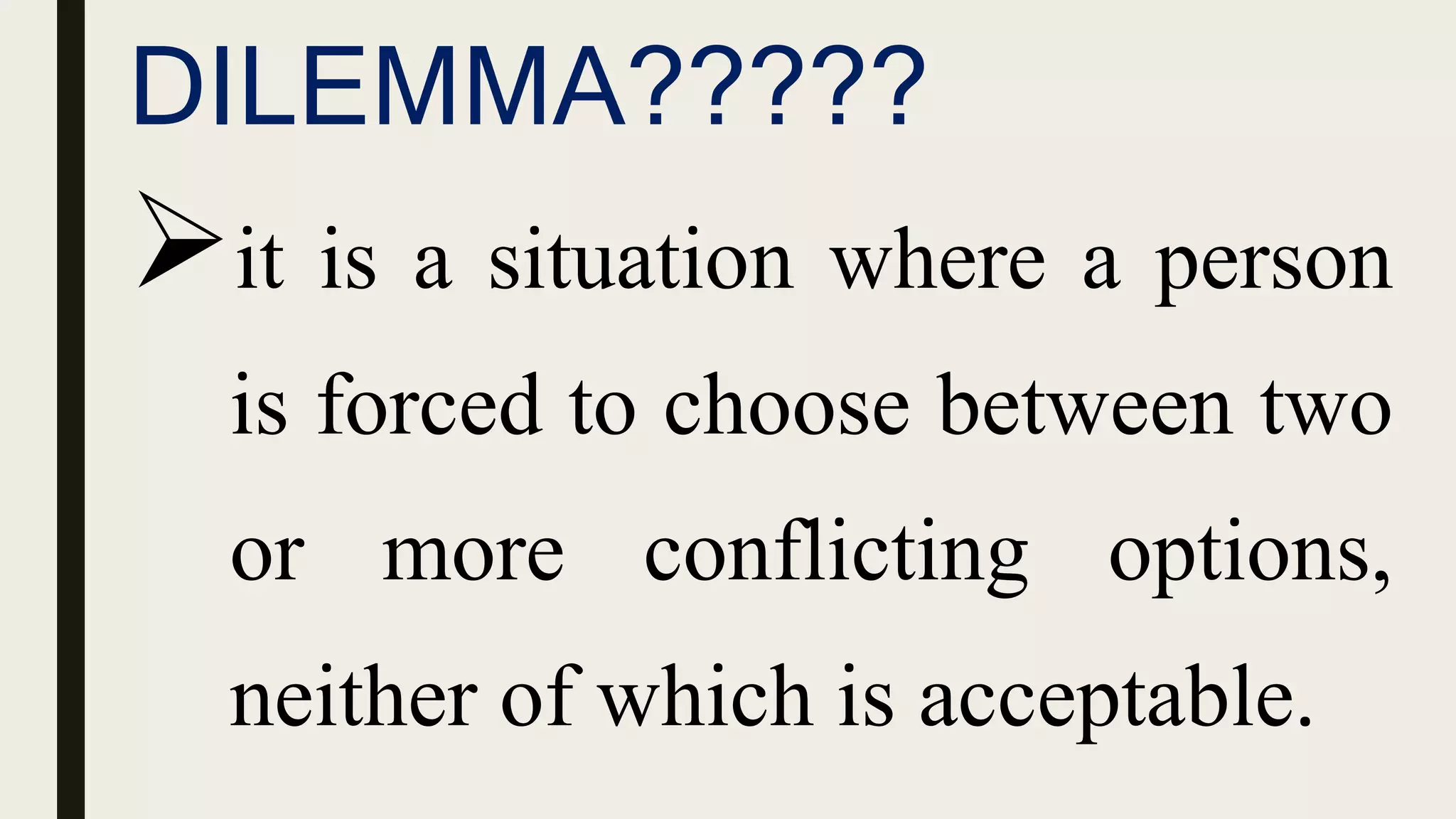 MORAL DILEMMAS | PPTX