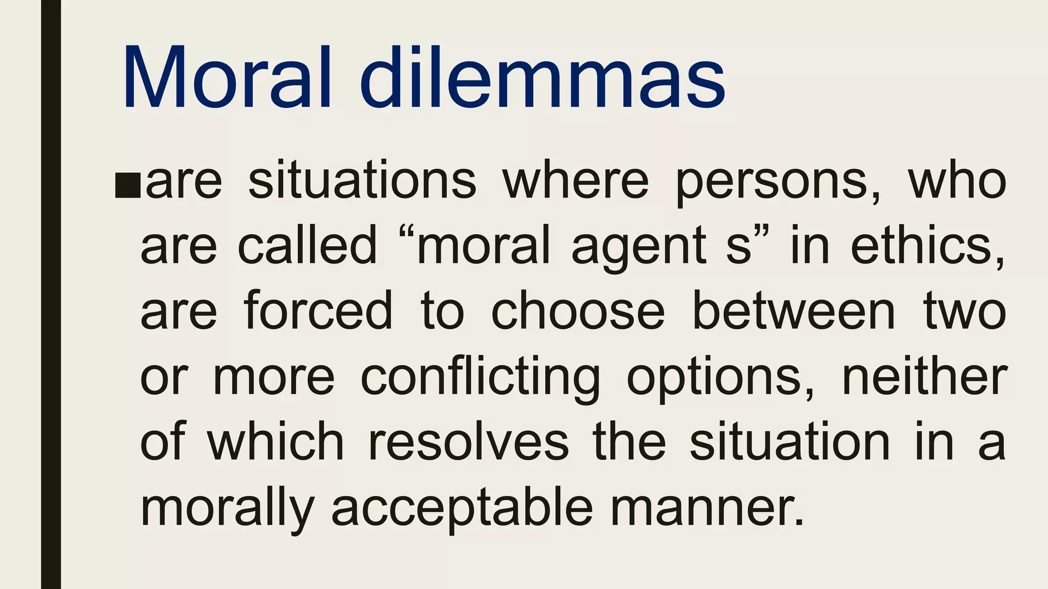 MORAL DILEMMAS | PPTX