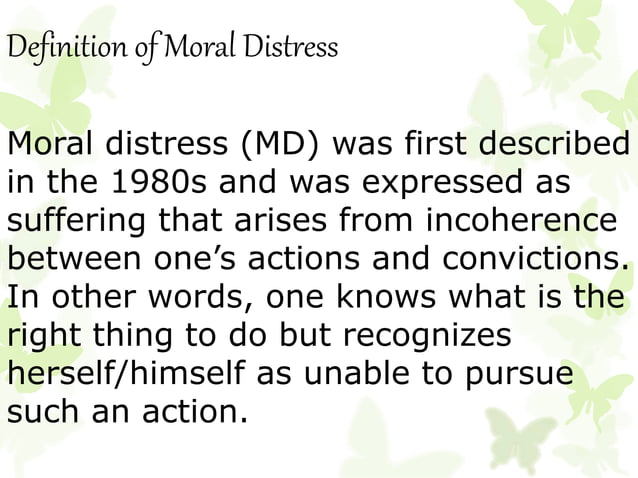 Moral distress among Nurses | PPTX