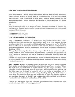 Moral development | DOC
