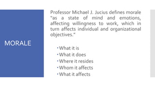 Moraleandmotivation 171002031057 | PPT