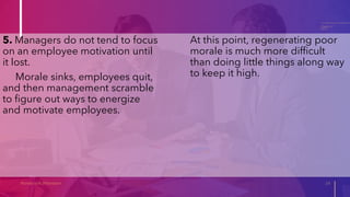 Morale and motivation ppt2 | PPTX