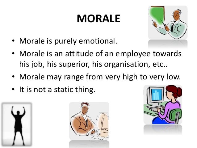 Morale and productivity hrm