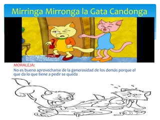 Moralejas y enseñanzas de cuentos y fabulas | PPTX