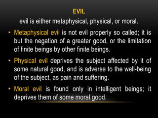 Moral evil | PPTX | Christianity | Religion & Spirituality