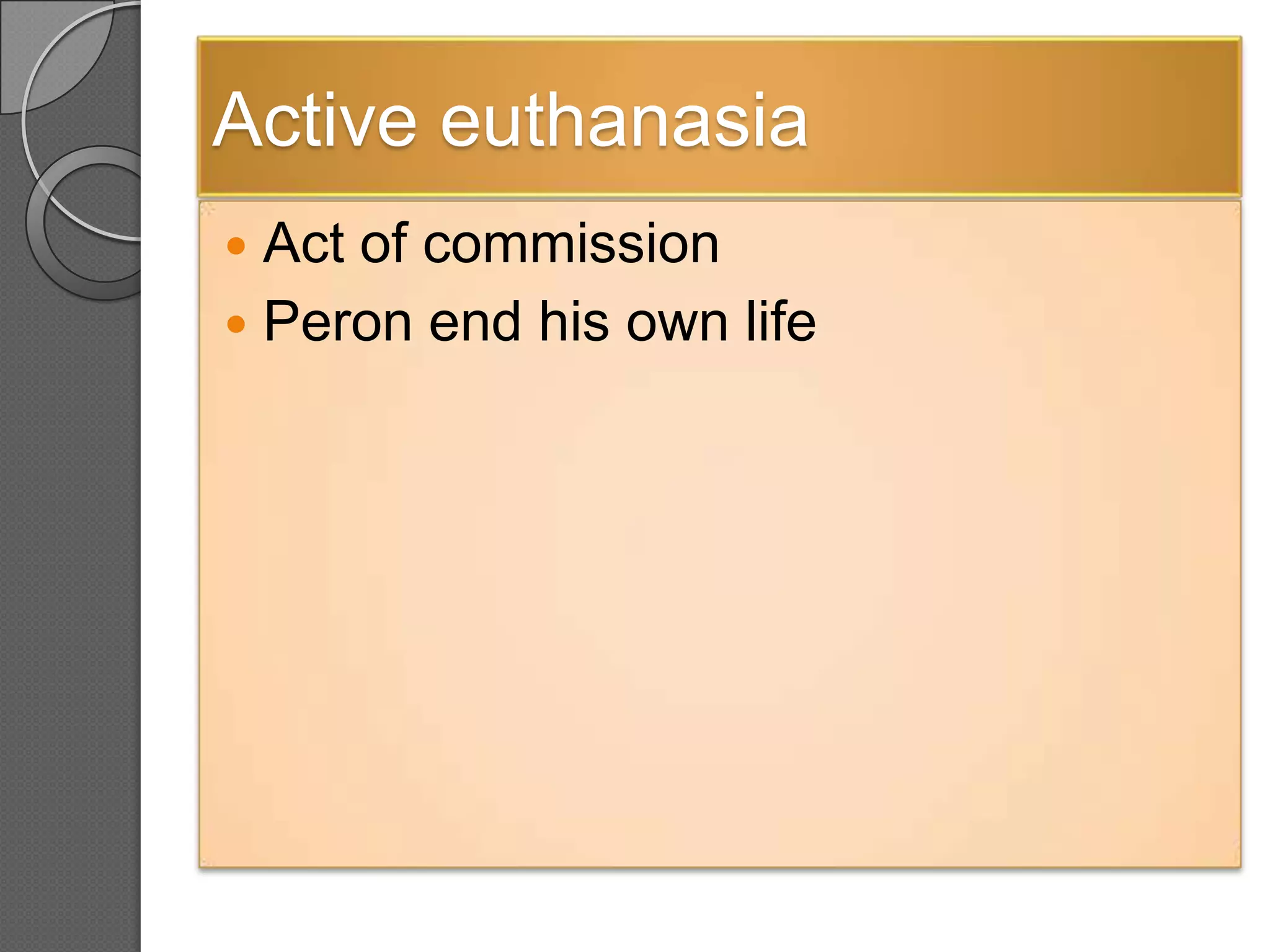 Moral issue of euthanasia | PPT