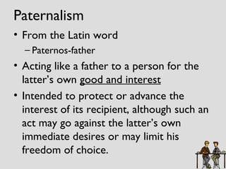 Moral issue of paternalism and truth telling | PPT