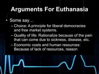 Moral issues euthanasia | PPT