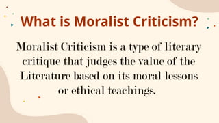 English 10 Quarter 3 The Moralist approach | PPTX