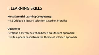 MORALIST APPROACH- LESSON AND ACTIVITY.pptx