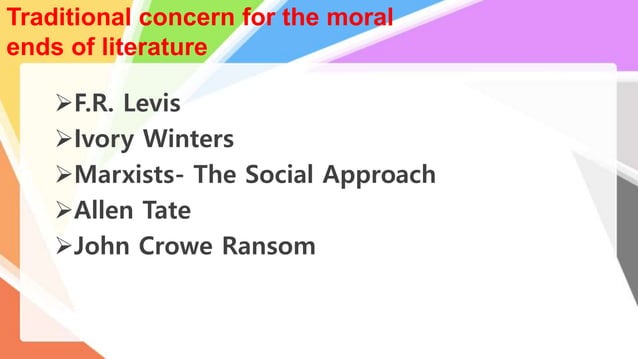 The Moralistic approach | PPTX