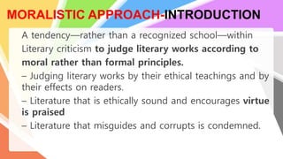 The Moralistic approach | PPTX