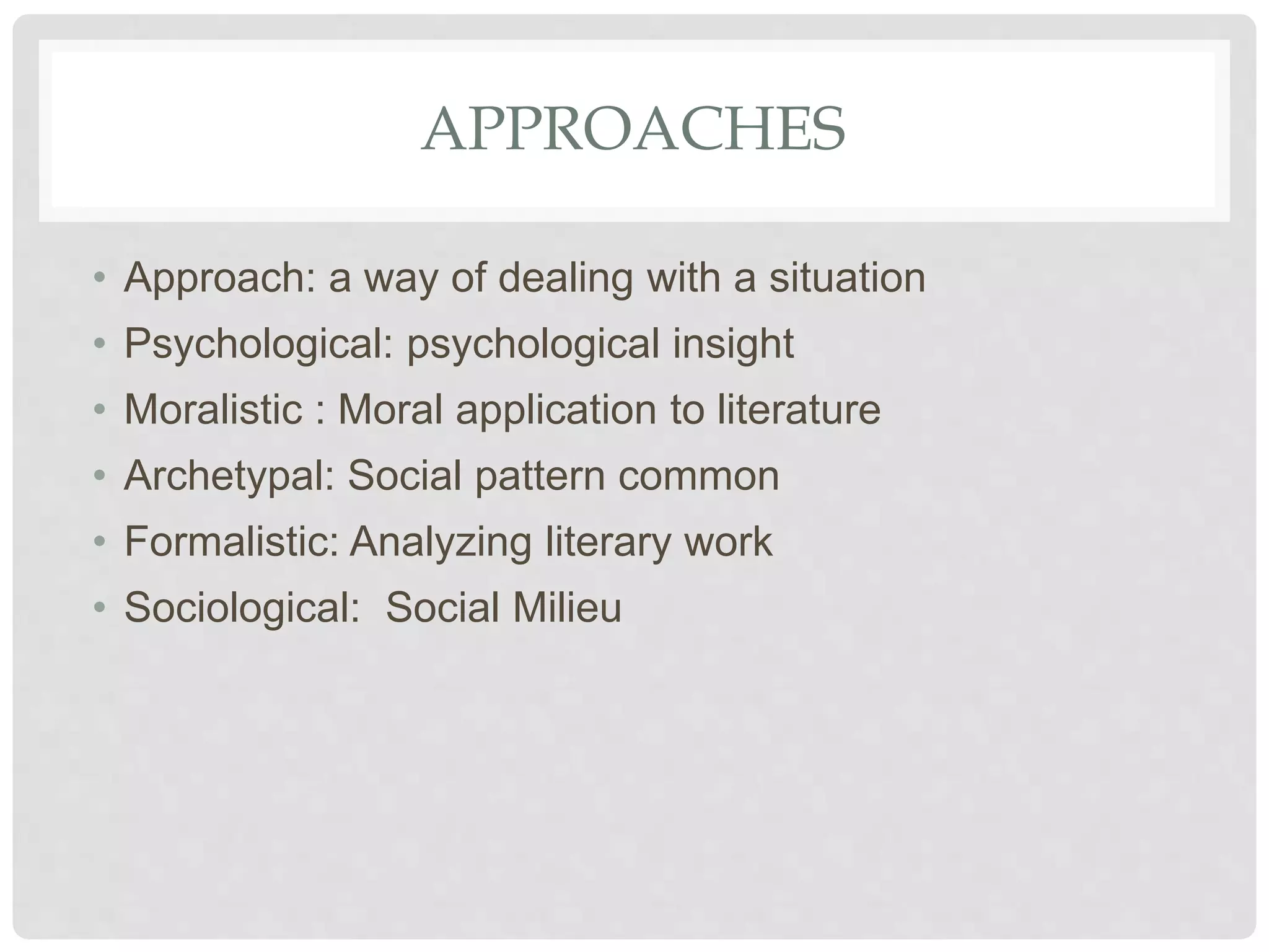 Moralistic approach | PPTX