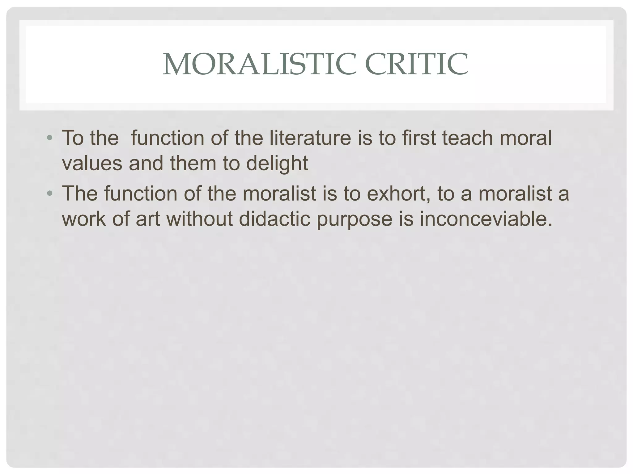 Moralistic approach | PPTX