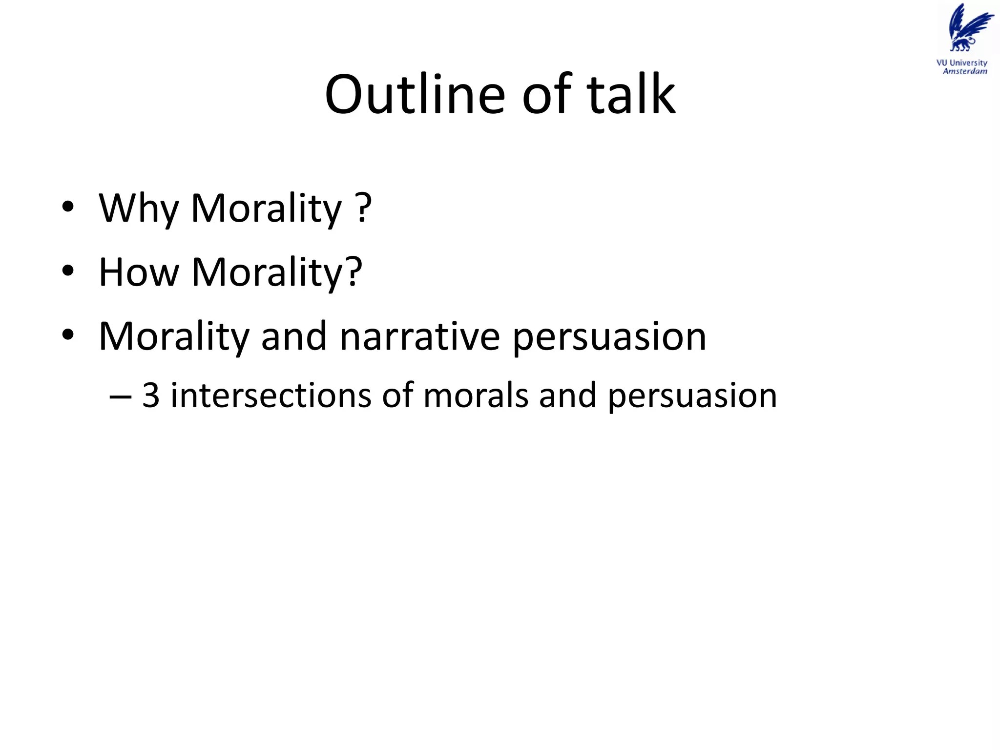 Morality and narrative persuasion | PPTX