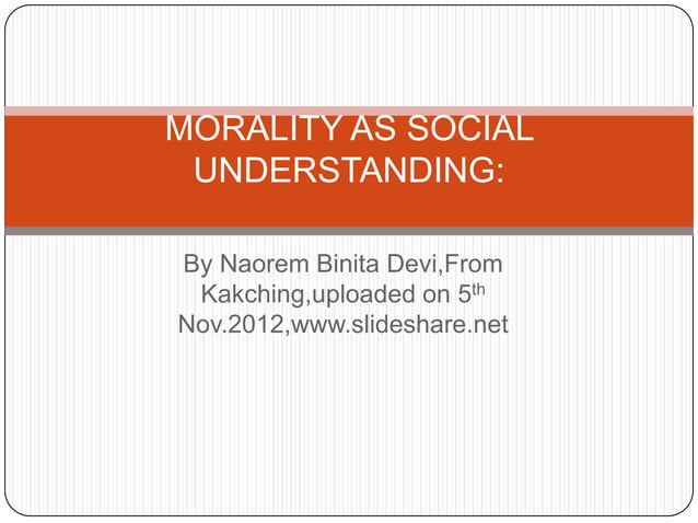 Morality as social understanding | PPTX