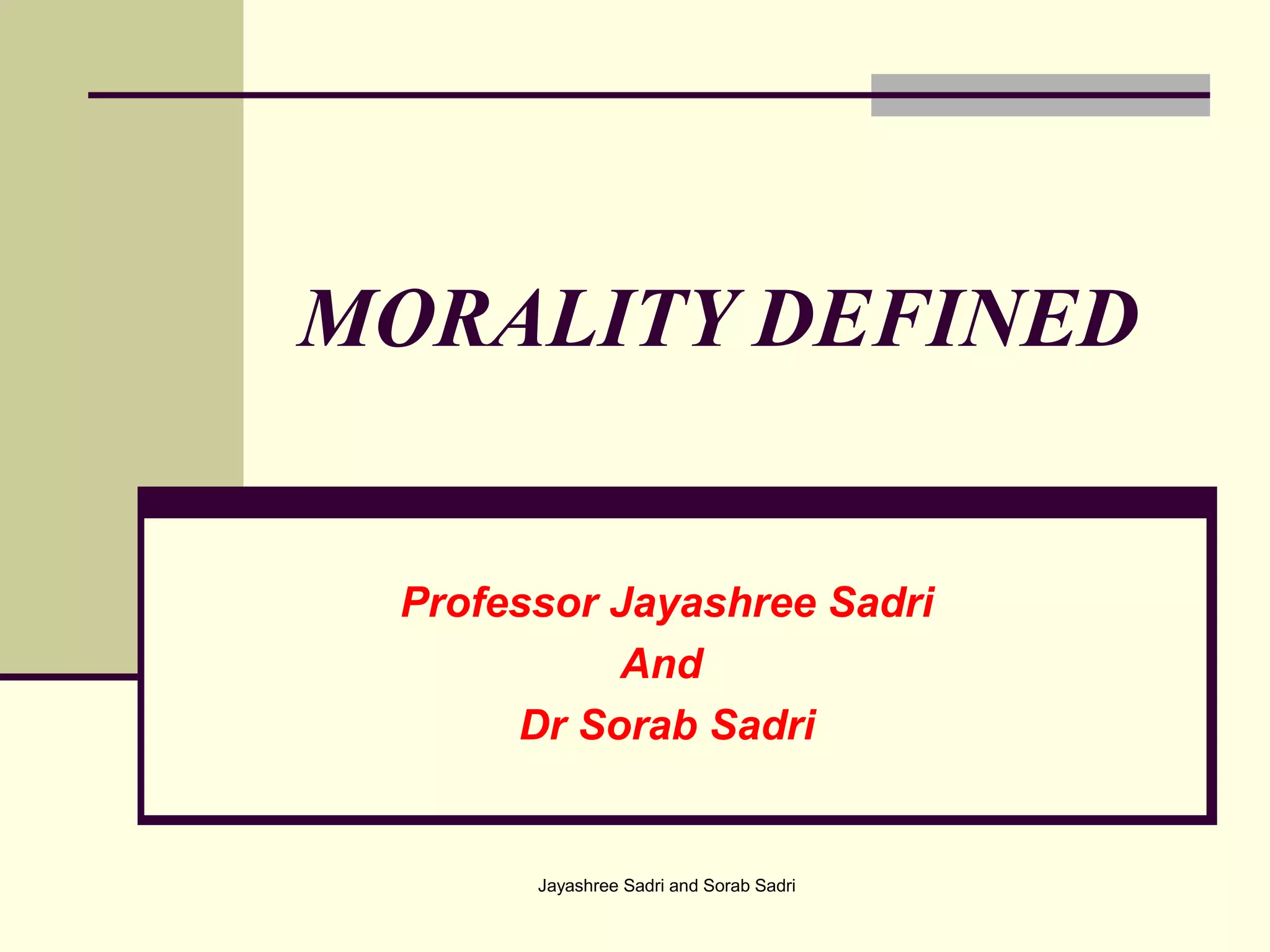 Morality defined | PPT