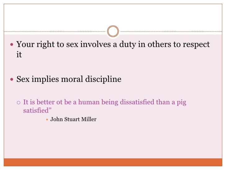 Morality Of Human Sexuality