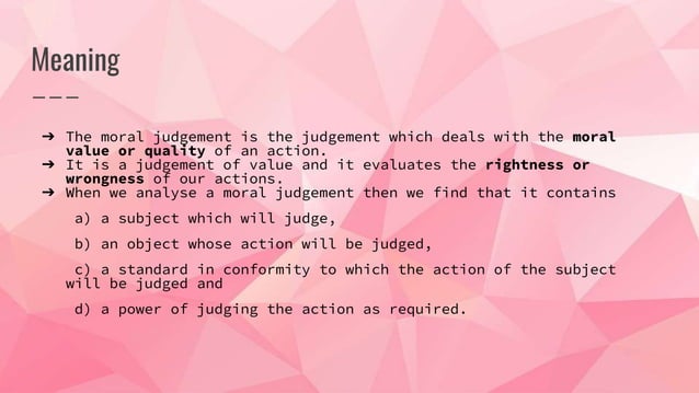 Moral judgement | PPTX