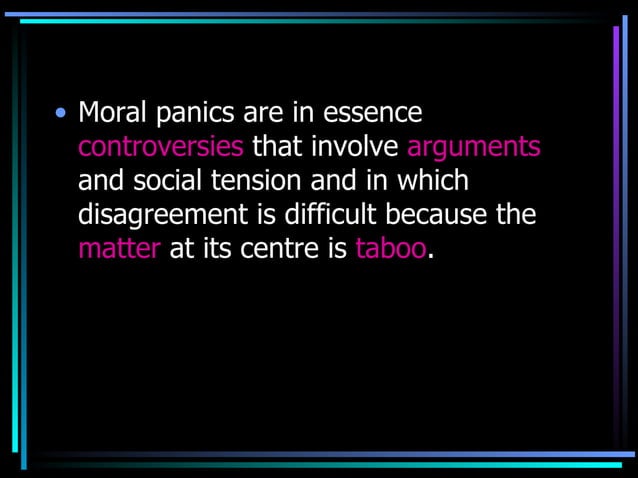 Moral Panic Intro | PPT