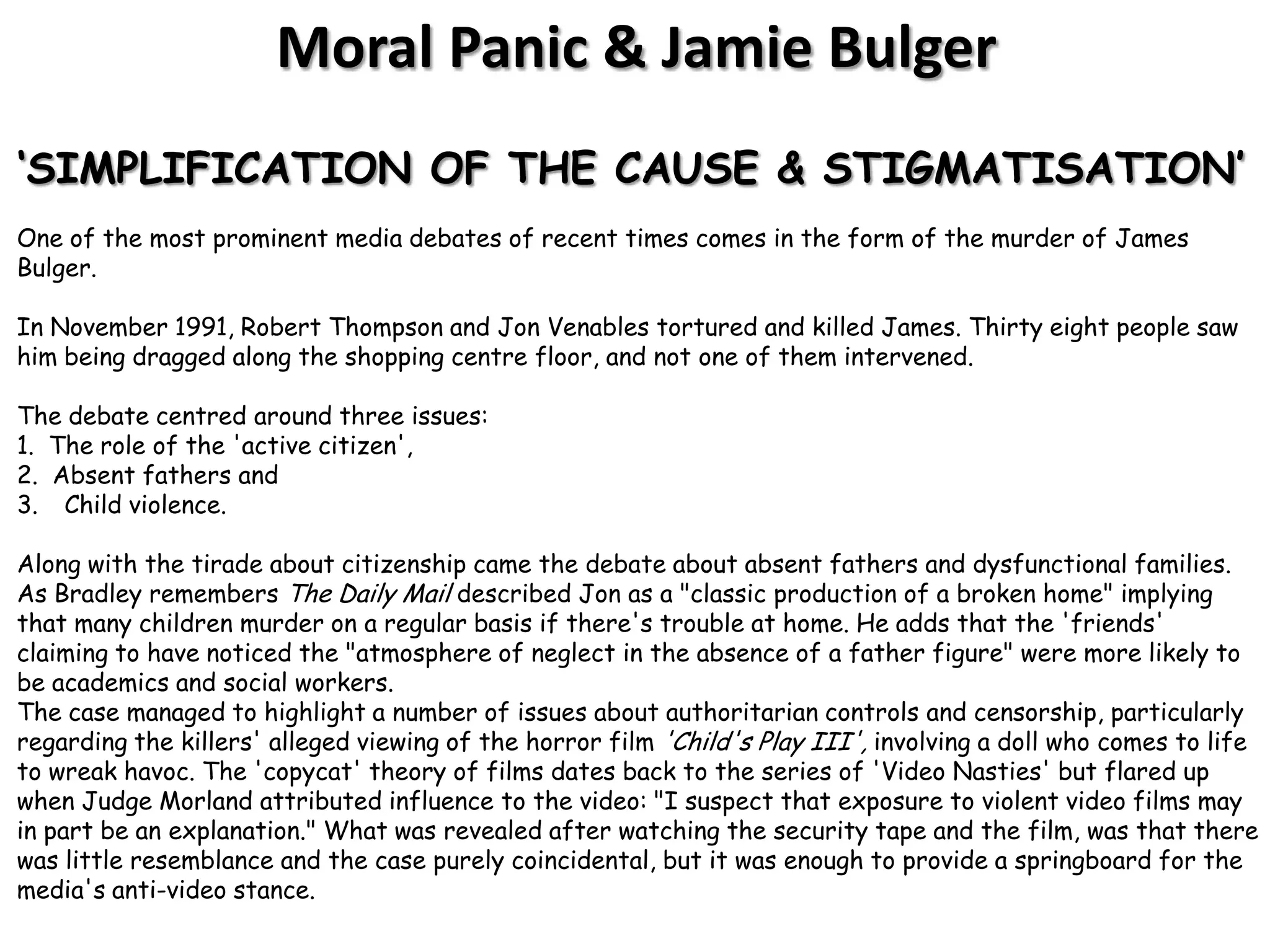 Moral panic examples | PPTX