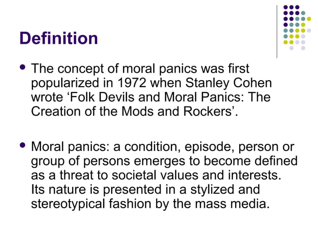 Moral panics | PPT