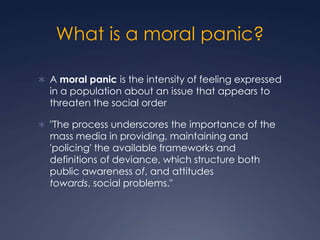 Moral panics clockwork orange | PPTX