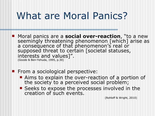 Moral panics (chae) | PPT