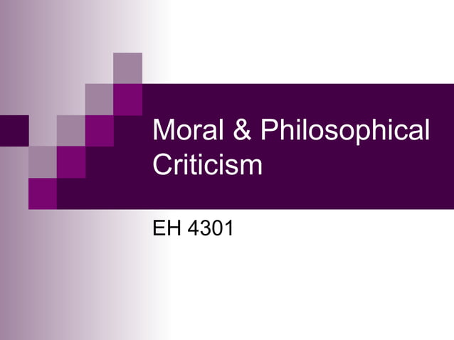Moral & philosophical criticism of hamlet real | PPT