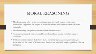 Moral Reasoning Notes for Education and Training | PPTX