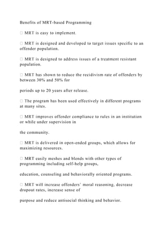 Moral Reconation Therapy™ Moral Reconation Therapy (.docx