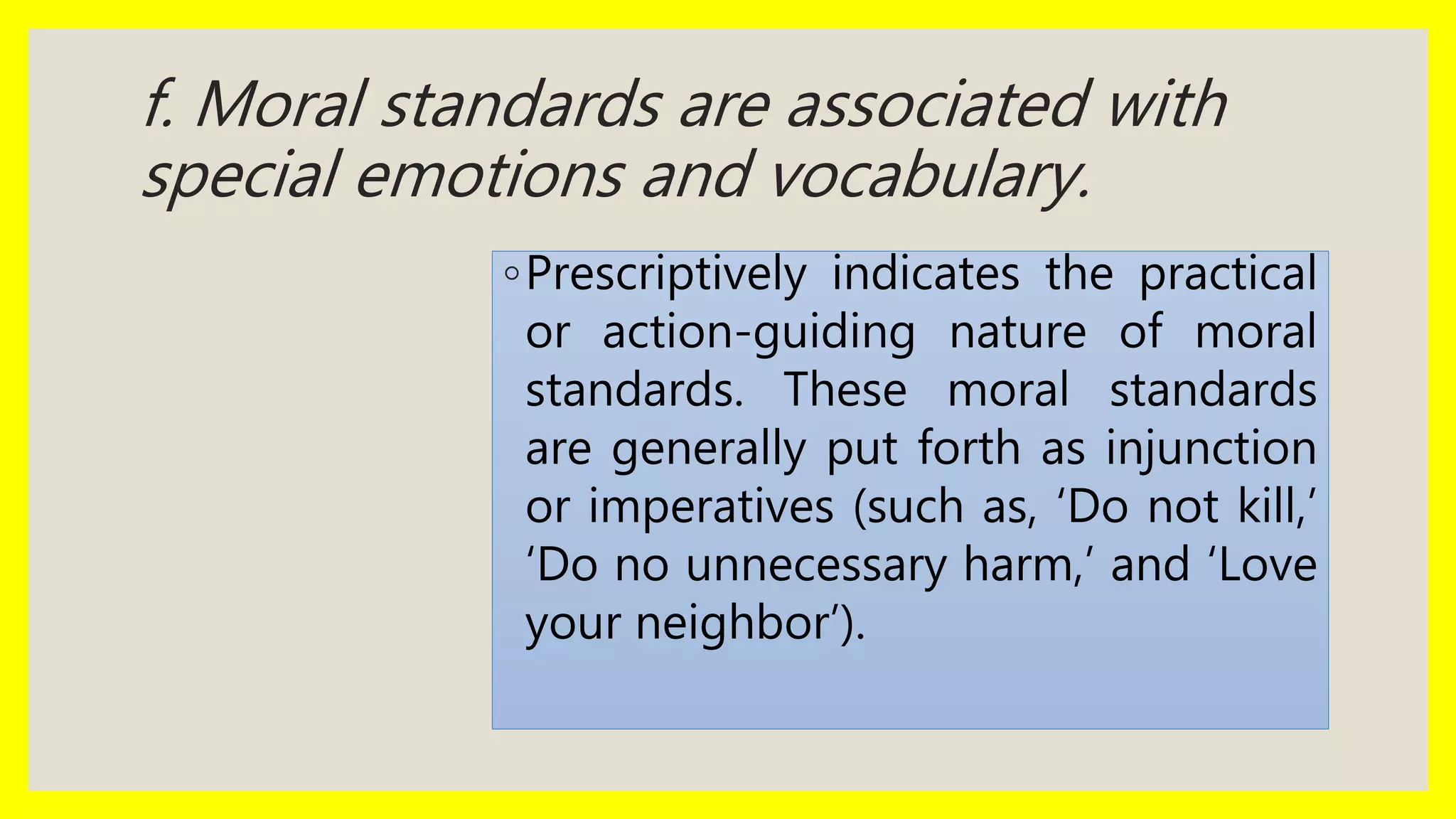 Moral standard vs. non moral standard | PPTX