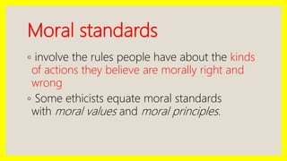 Moral standard vs. non moral standard | PPTX