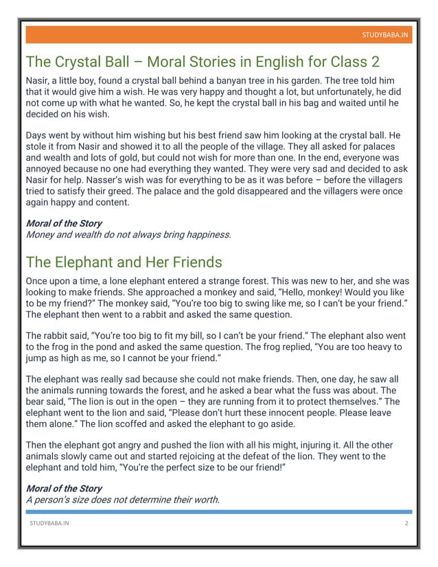 Moral Stories in English for Class 2.pdf