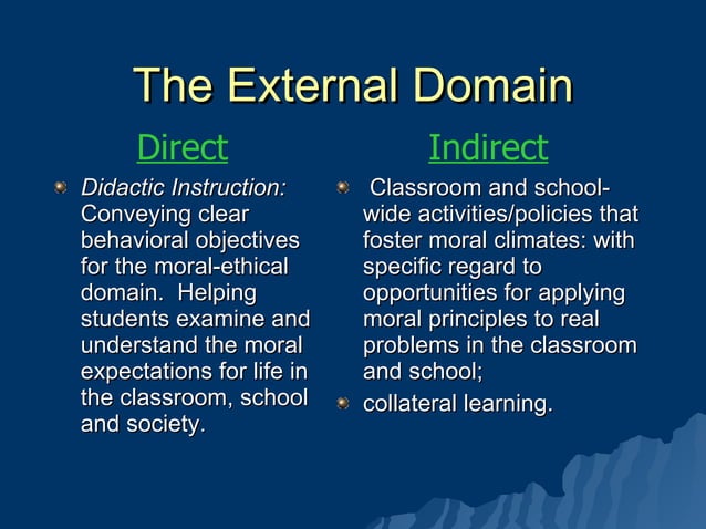 Moral Symmetry & Four Domains Of Moral Education Pres | PPT