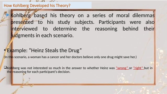 MORAL DEVELOPMENT THEORY BY LAWRENCE KOHLBERG | PPTX