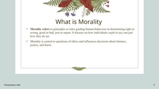 The Presentation on Moral Theory for CSE | PPT